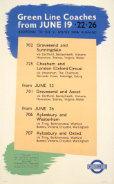 Green line coaches, by Beath (John M Fleming), 1946