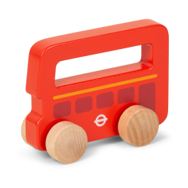 wooden bus push along kids toy