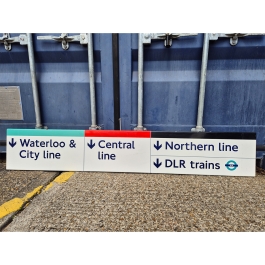 Waterloo and City line - Central line - Northern line - DLR Trains Sign ...