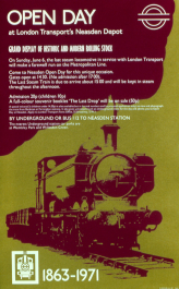 Open day at London Transport's Neasden depot, by Tim Demuth 1971